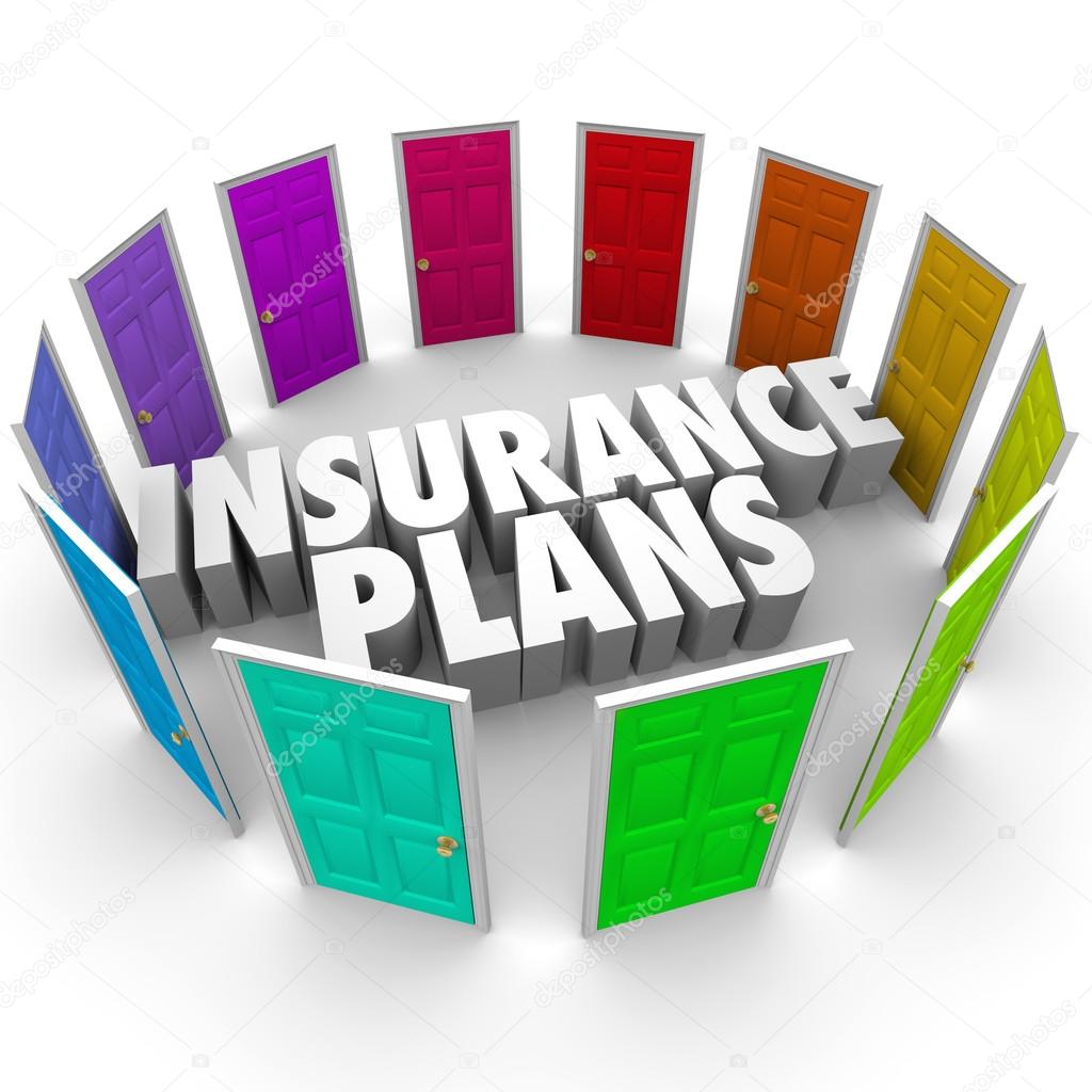 Insurance Plans Many Options Health Care Choices Doors — Stock Photo ...