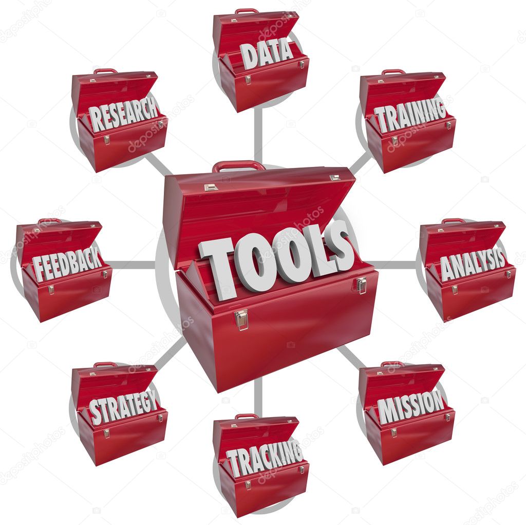 Toolbox Tools Increasing Skills Success Goal Mission — Stock Photo ... Toolbox Tools Increasing Skills Success Goal Mission — Stock Photo ...