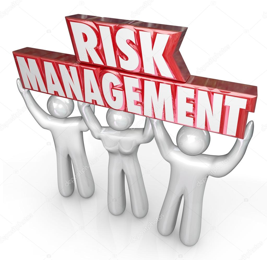 Risk Management People Team Lift Words Limit Liability — Stock Photo ...