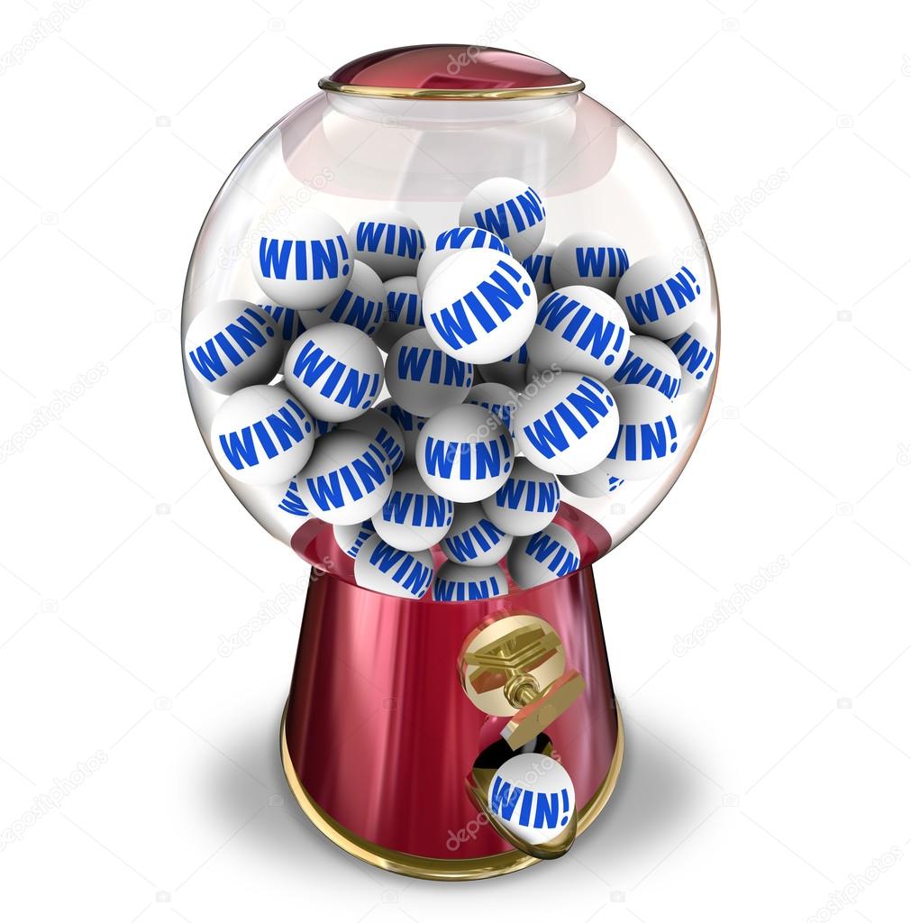 Win Lottery Ball Dispenser Lucky Winner Jackpot Stock Photo by ...