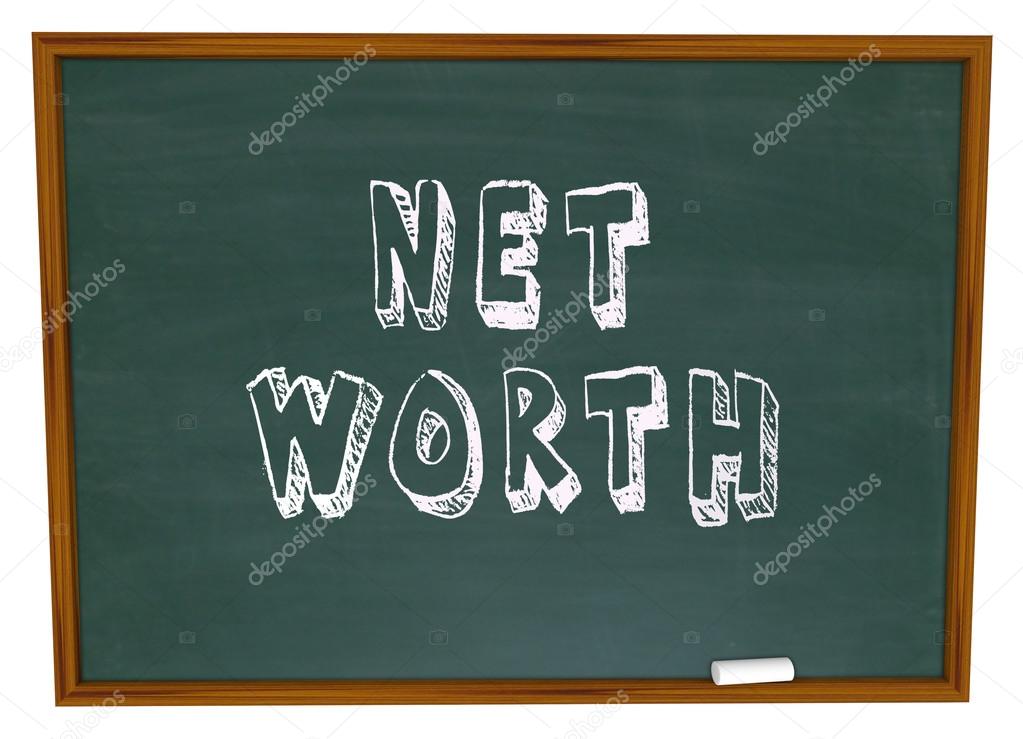 Net Worth Chalkboard Total Wealth Value Learn Financial Education Stock ...
