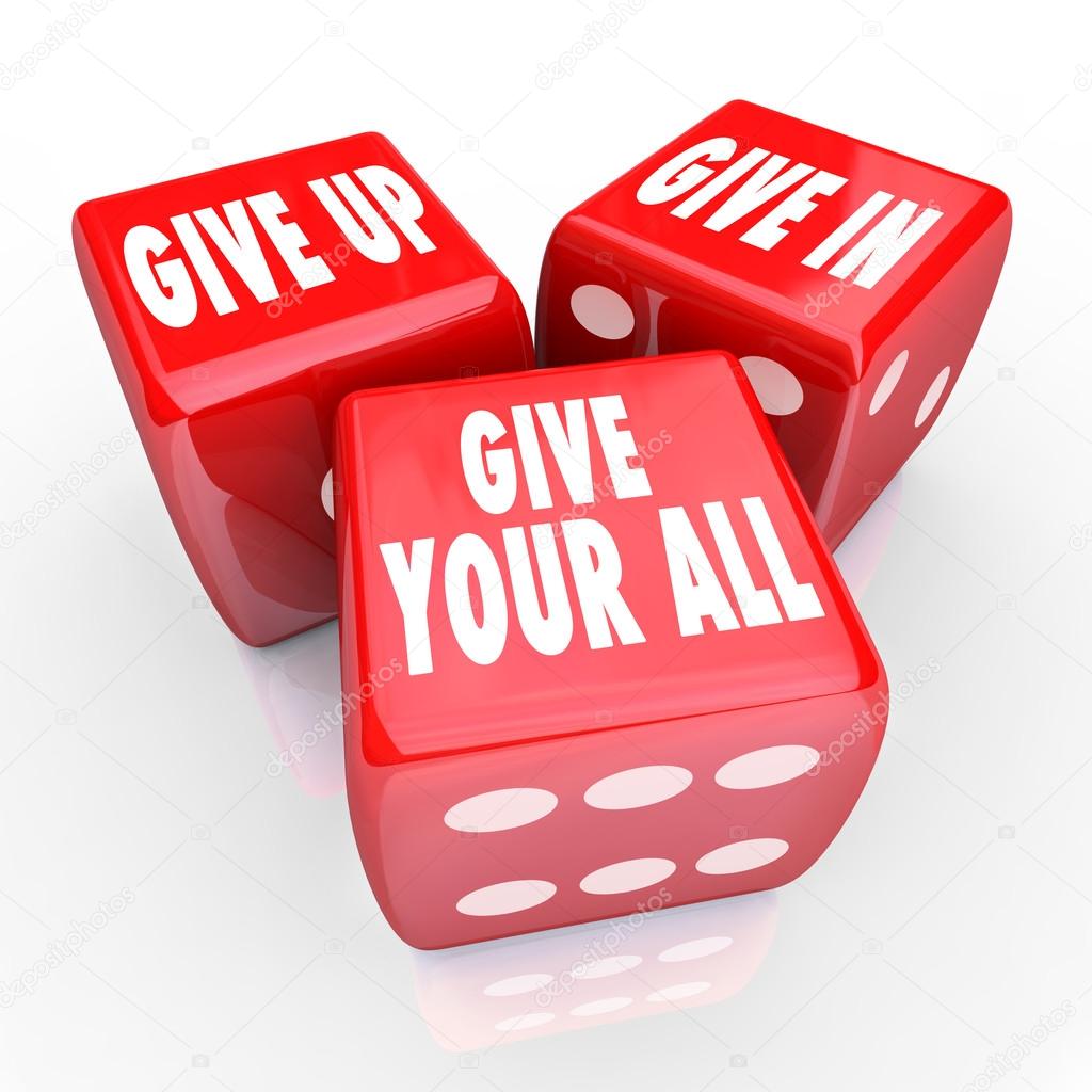 Give Your All Three Dice — Stock Photo © iqoncept #46007575
