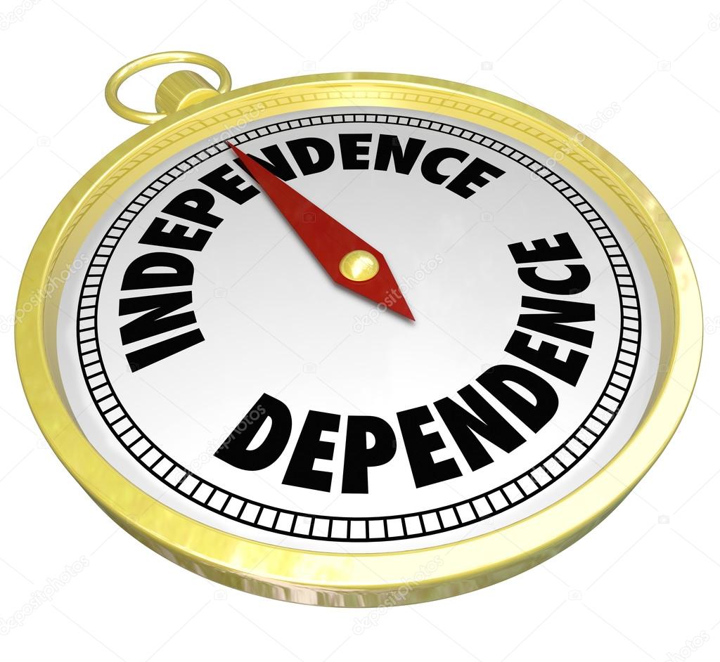 Independence Vs Dependence Compass — Stock Photo © iqoncept #46021477