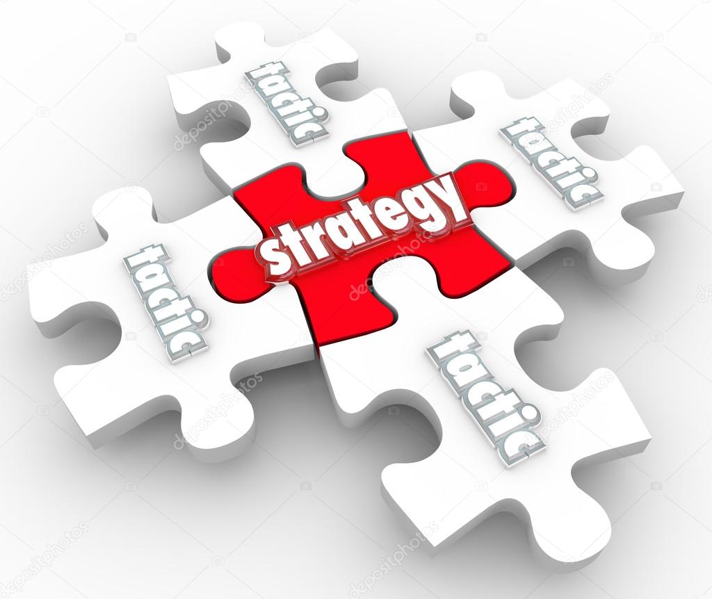 Strategy Tactics Plan on Puzzle Pieces Stock Photo by ©iqoncept 48129257