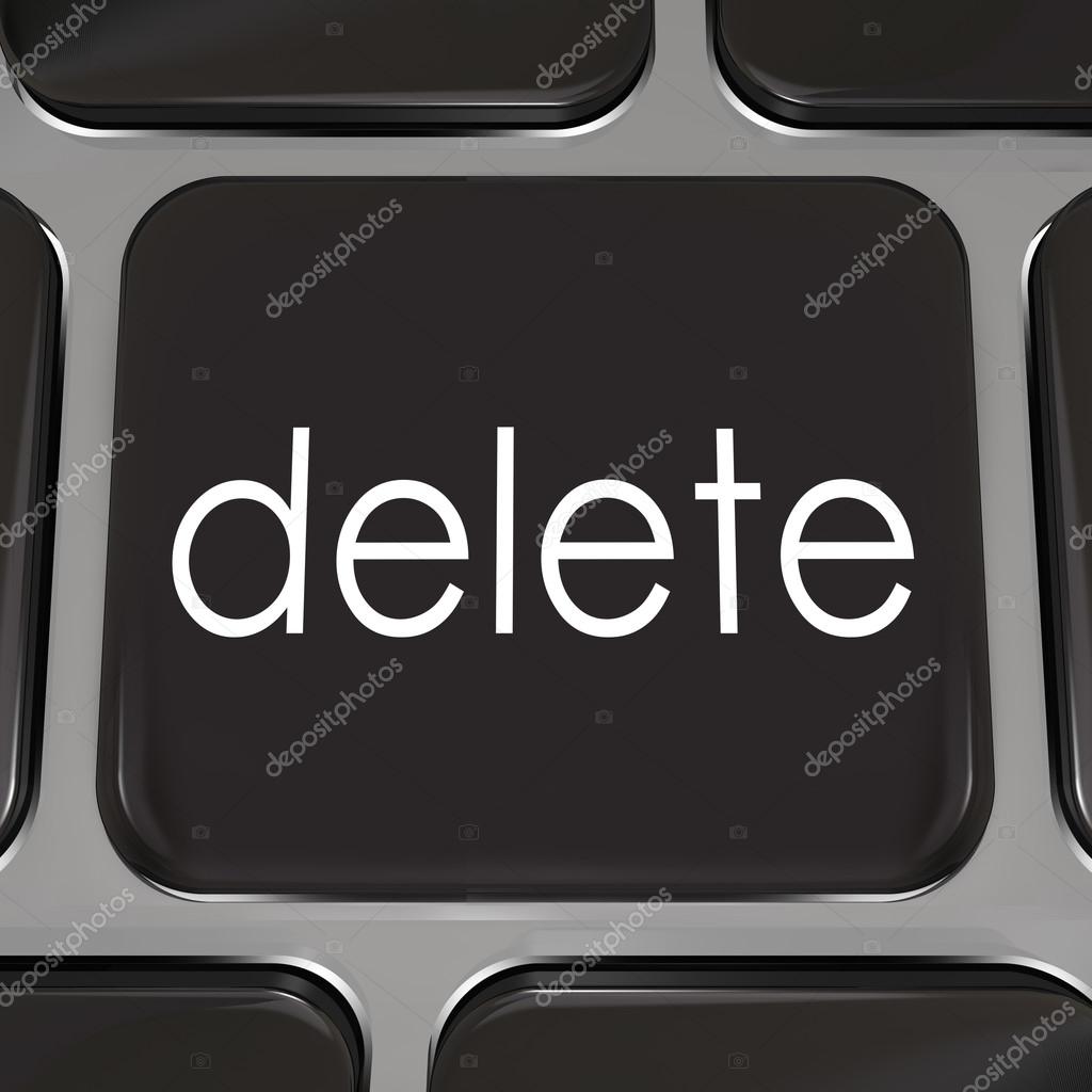 Delete Key on a black computer keyboard — Stock Photo © iqoncept #50105049
