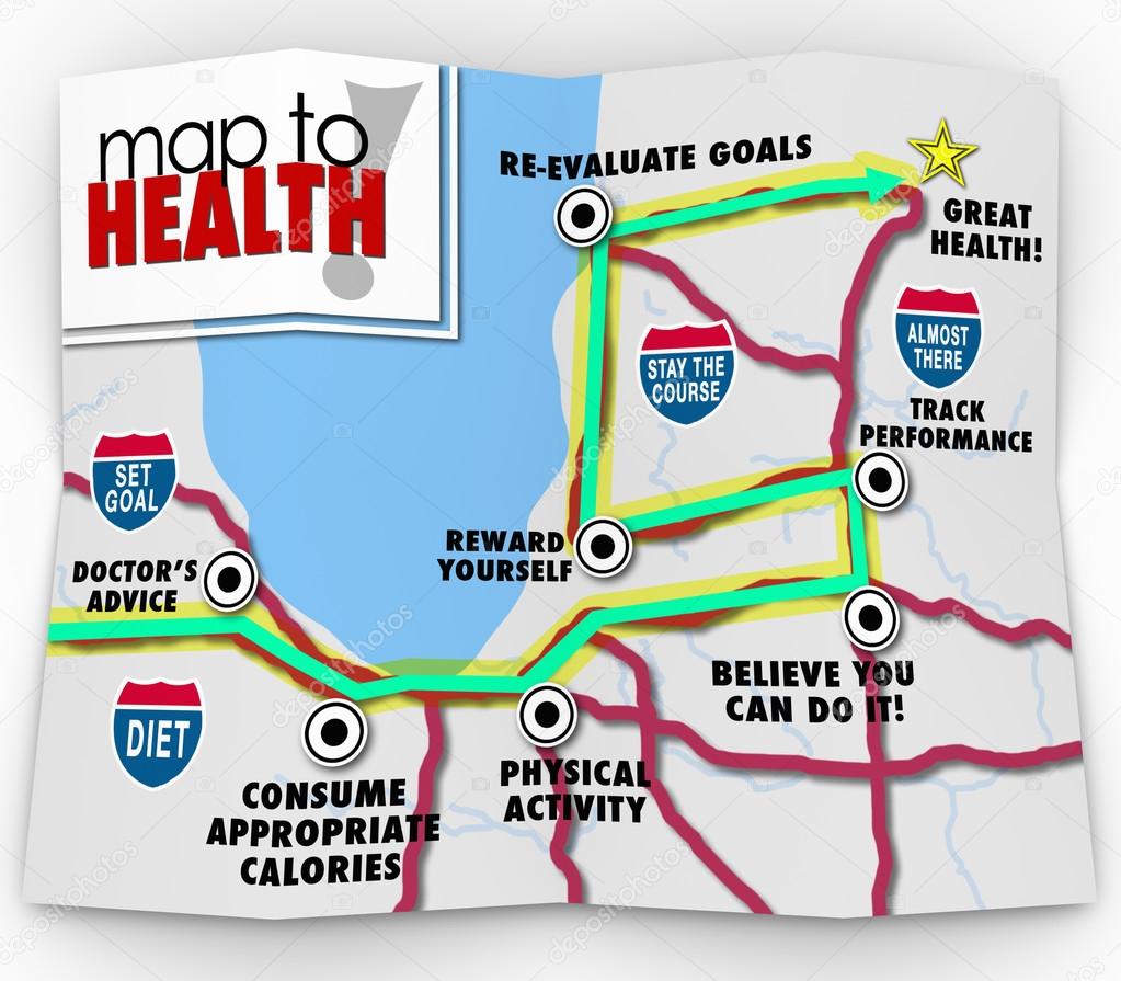 Road map to good health Stock Photo by ©iqoncept 50443477