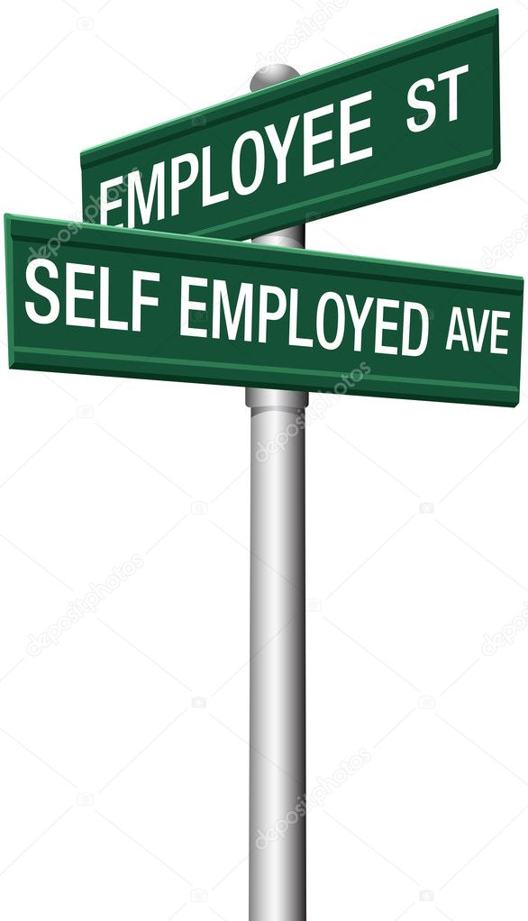 Self employed or employee street signs Stock Vector by ©michaeldb 23658459