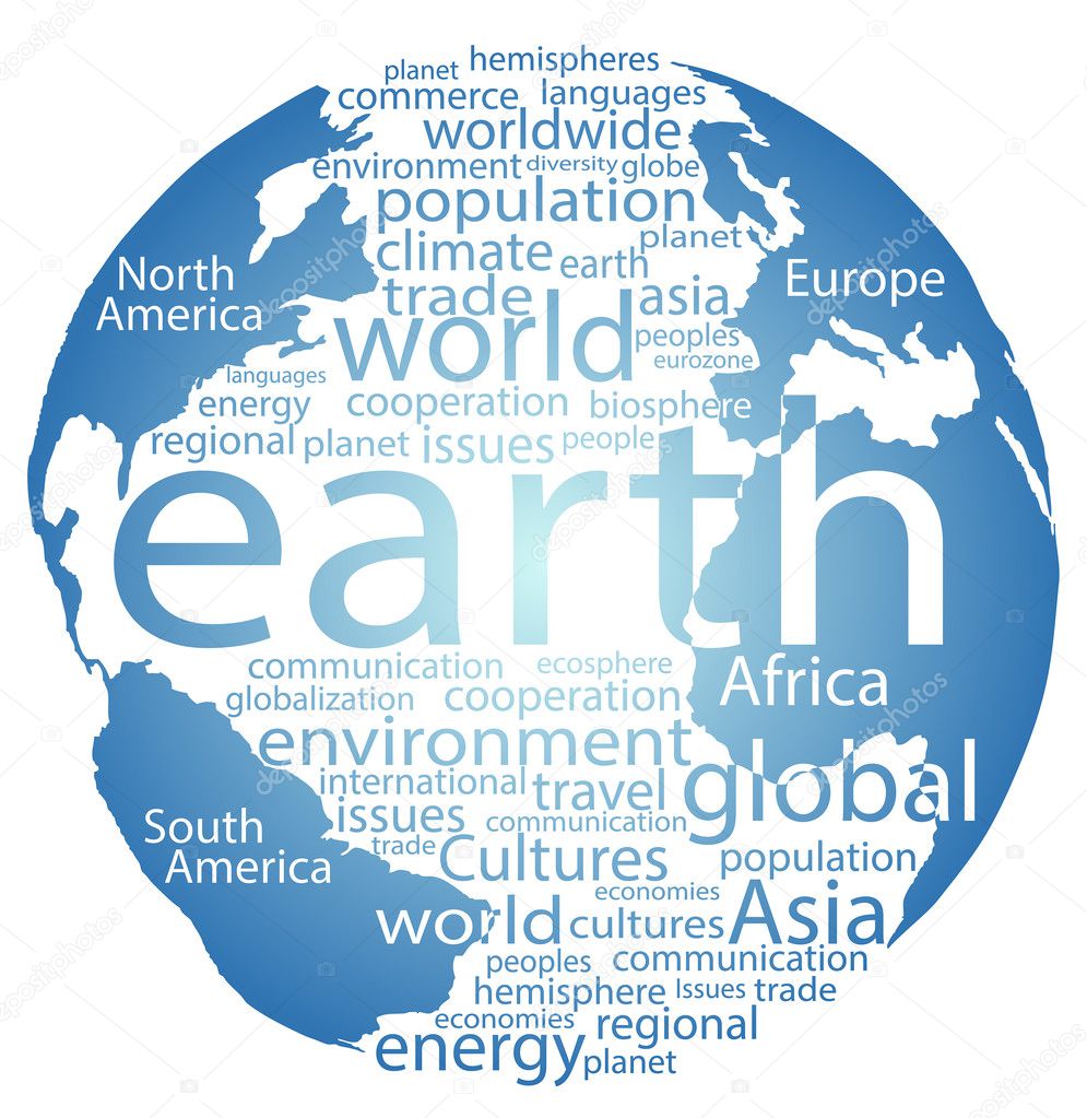Global earth world word cloud tags Stock Vector Image by ©michaeldb ...