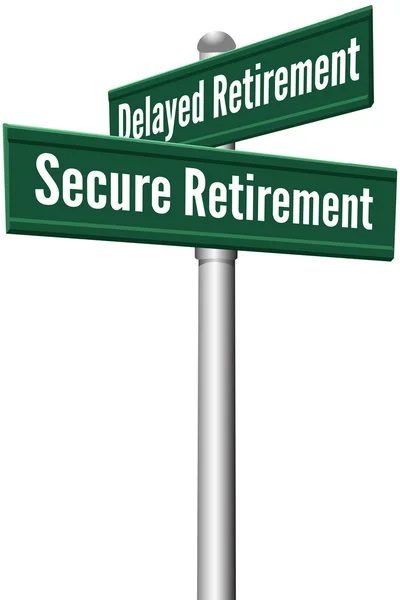 Delayed or Secure Retirement fund plan — Stock Photo © michaeldb #26593143