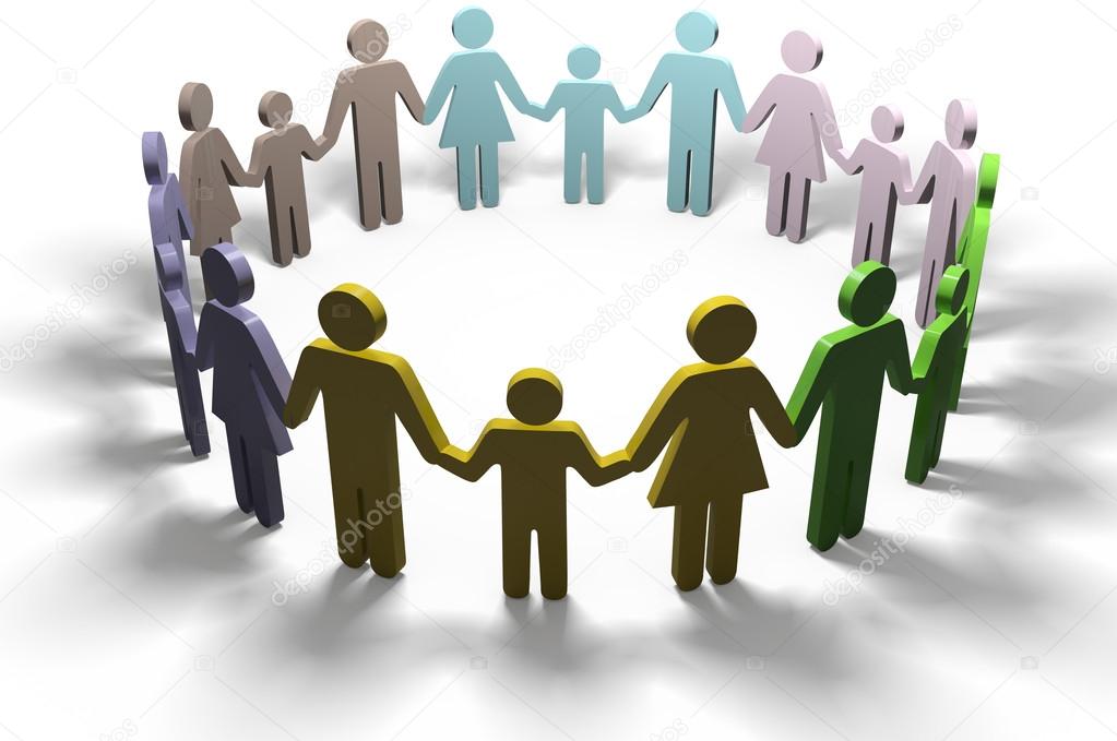Familie soziale Menschen verbinden Gemeinschaft zusammen ... Familie soziale Menschen verbinden Gemeinschaft zusammen ...
