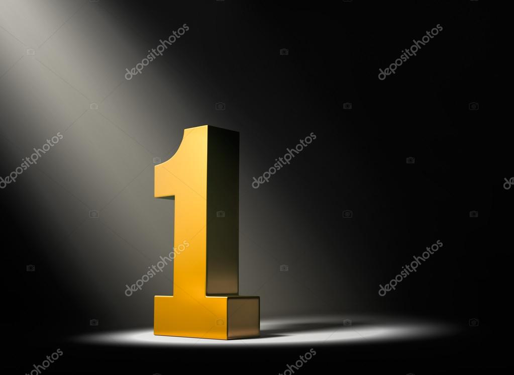 Shining a Light On Number One! Stock Photo by ©mcarrel 19763201