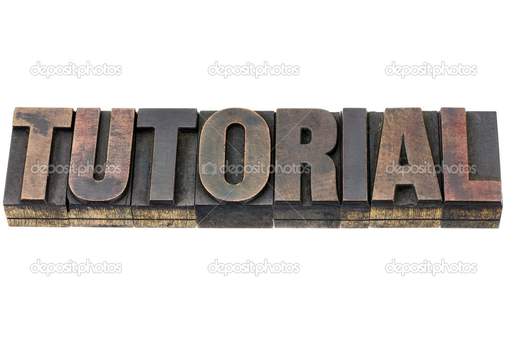 Tutorial word in wood type Stock Photo by ©PixelsAway 50083849