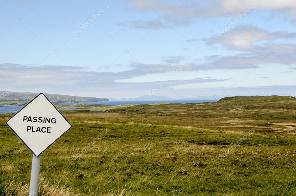 Passing Place Sign, Isle of Skye, Scotland Stock Photo by ©franky242 ...
