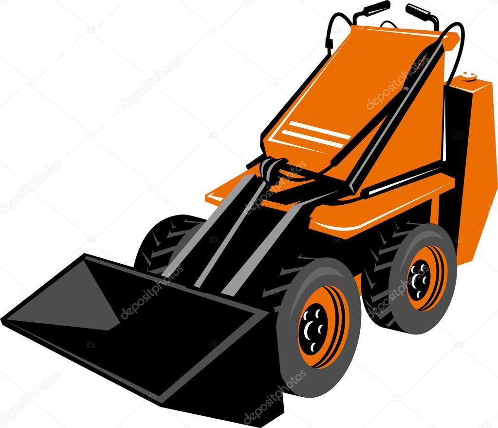 Compact skid steer Stock Vector by ©patrimonio 27773787
