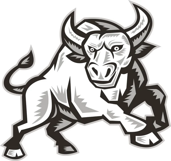 ᐈ Charging bull drawing stock vectors, Royalty Free charging bull ...