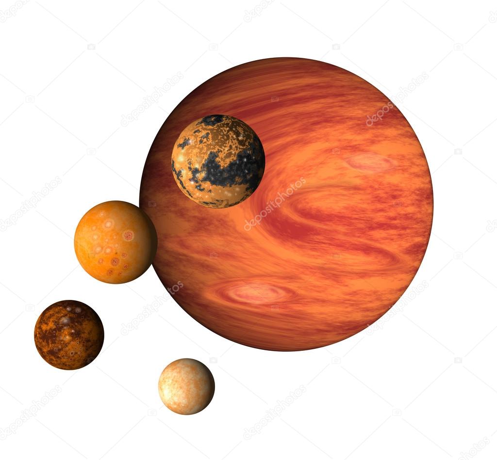 Illustrations Of All Jupiter Moons
