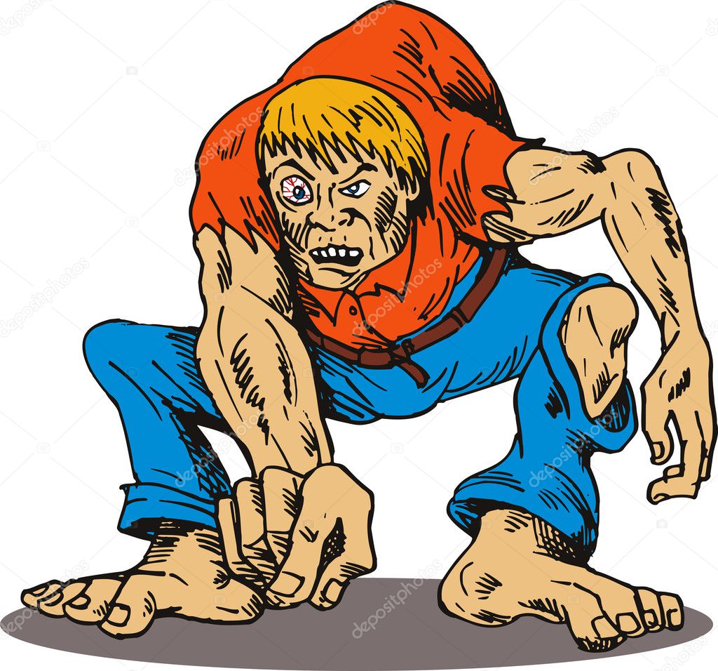 Hunchback Pointing Stock Vector Image by ©patrimonio #28932513