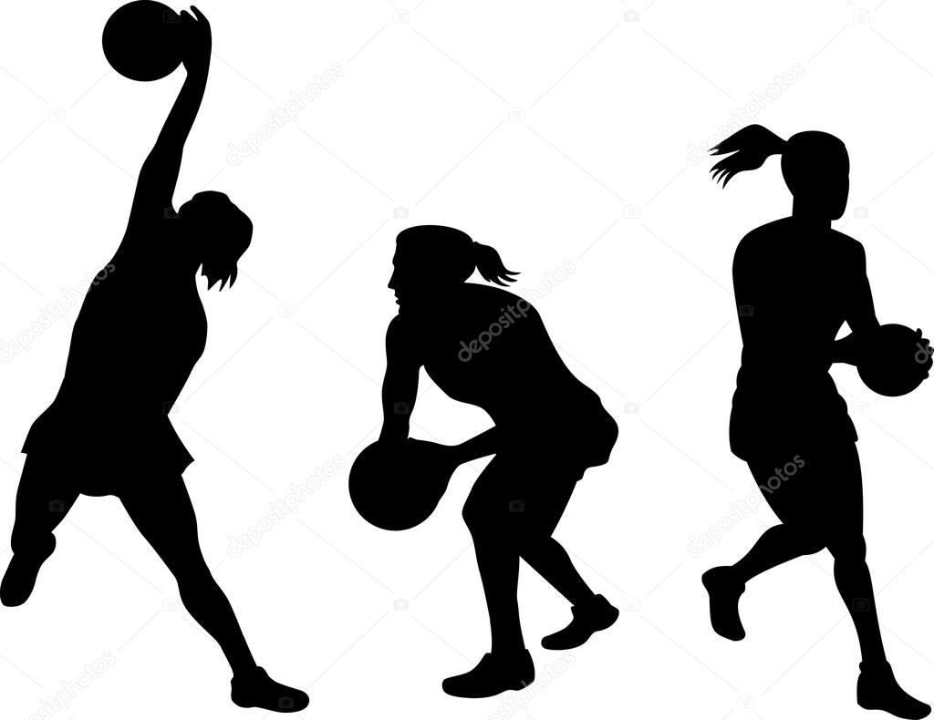Netball player catching with ball Stock Vector Image by ©patrimonio ...