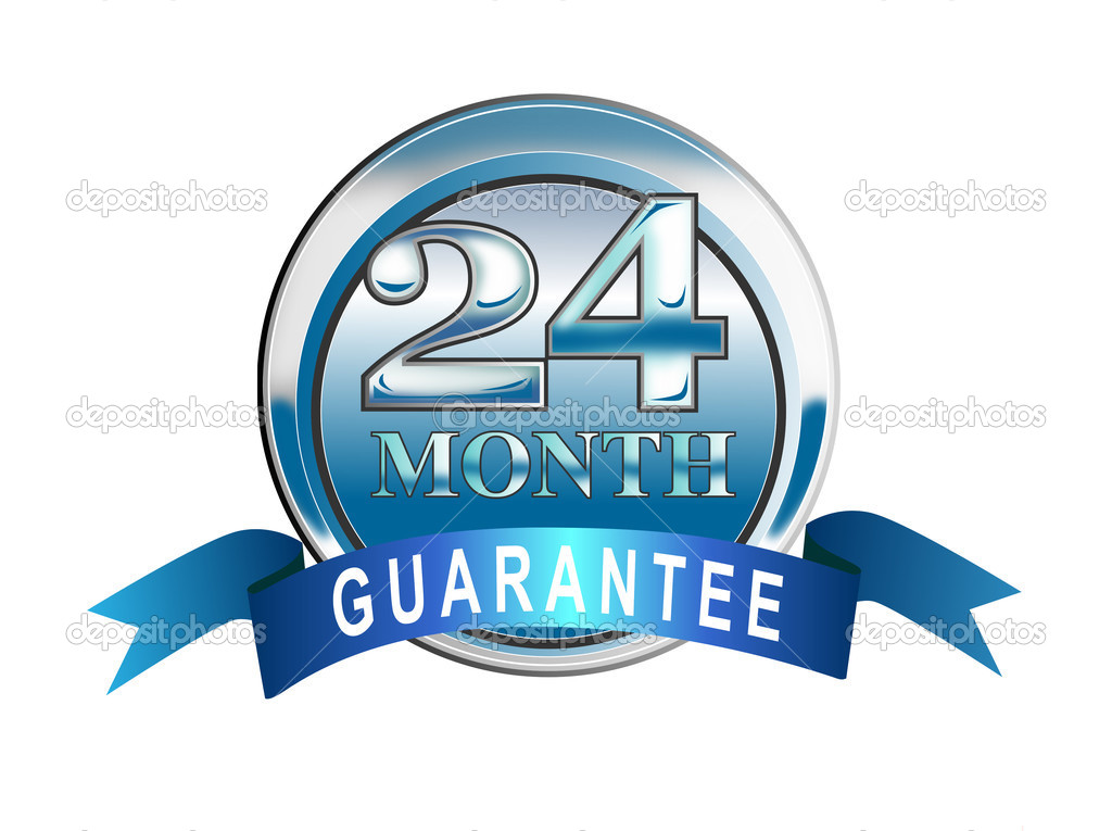 Icon 24 Month Guarantee Blue Stock Illustration by ©patrimonio #30007143