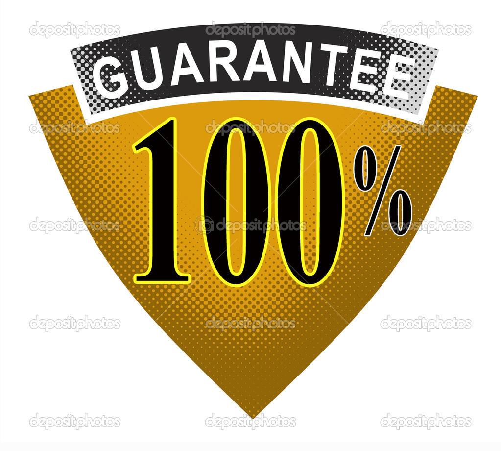100 percent Guarantee in Shield and Ribbon Stock Photo by ©patrimonio ...