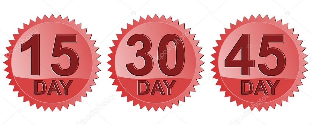 Number Days in Red Seal Icon — Stock Photo © patrimonio #30009363