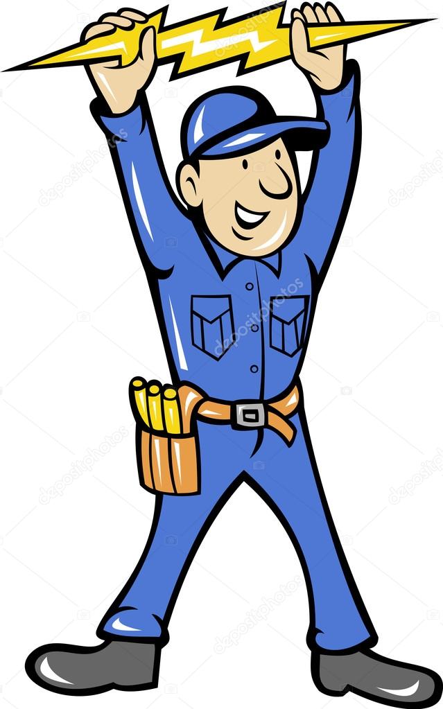 Elektrikçi elektrik şimşek kadar holding — Stok Vektör © patrimonio ...