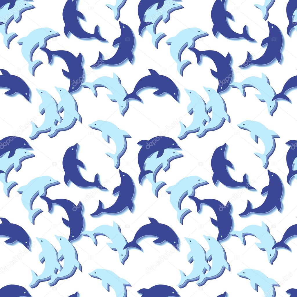 Seamless dolphin pattern — Stock Vector © ihor_seamless #27461609