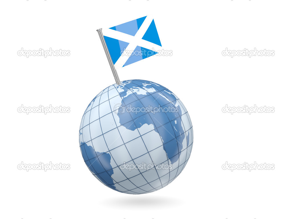 Globe with flag of scotland — Stock Photo © Mishchenko #43906511