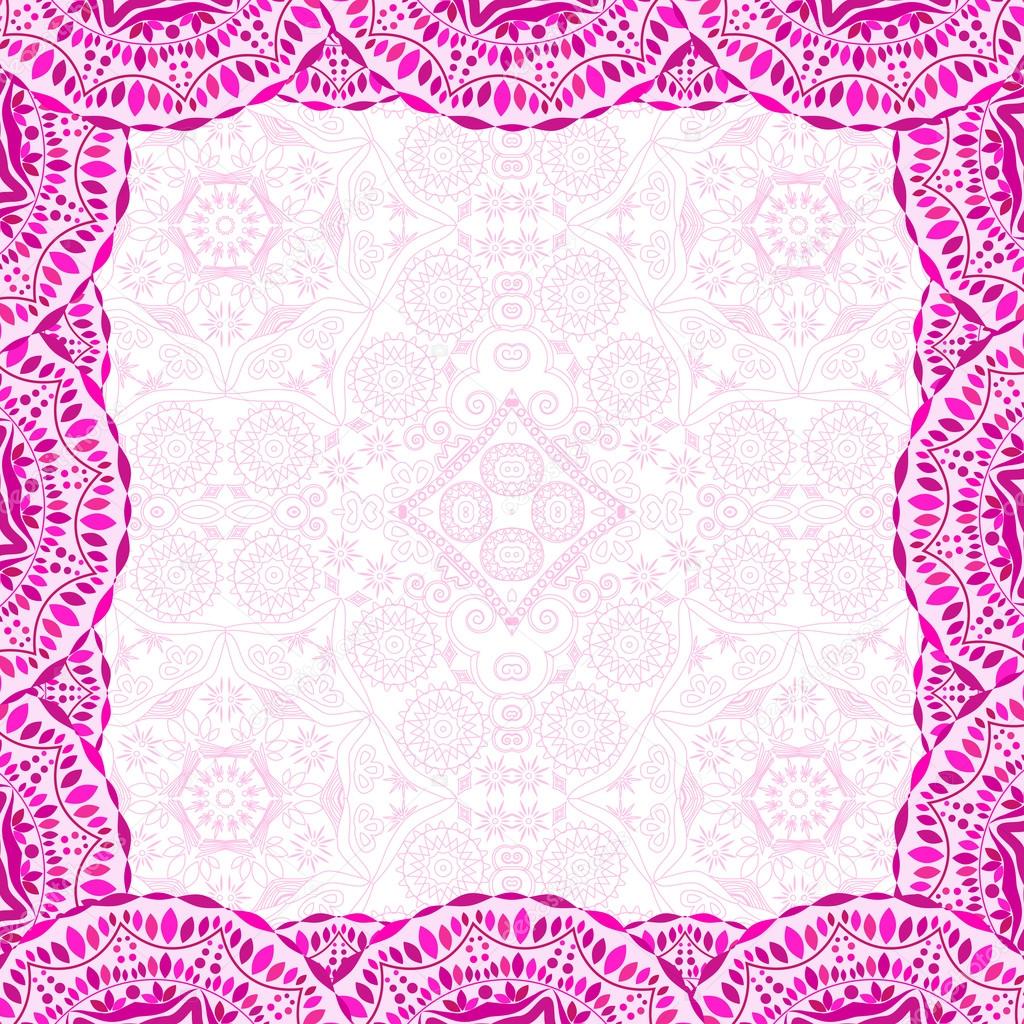 Invitation Card with Lace Pink Decoration Frame Stock Vector Image by ...