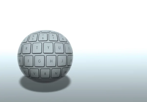 Ball of computer keyboard keys Stock Photo by ©VladNik 31023693