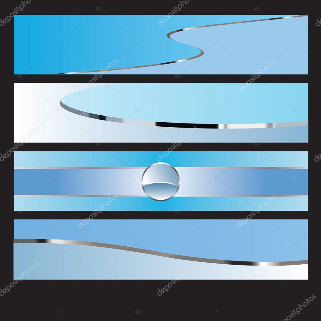 Blue colored banners Stock Vector by ©janefromyork 22903928