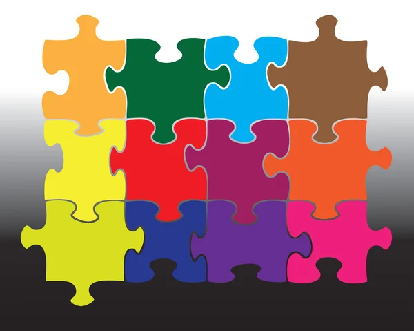 Six jigsaw pieces Stock Vector Image by ©janefromyork #25914737