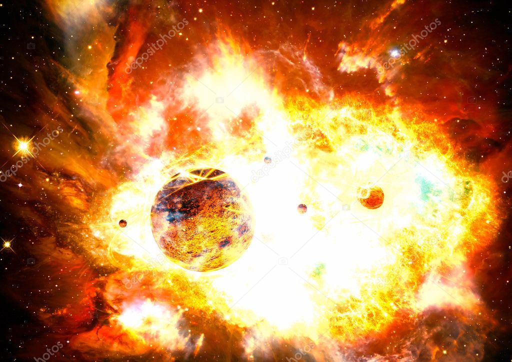 Nuclear explosion in the galaxy Stock Photo by ©kavita 21356489