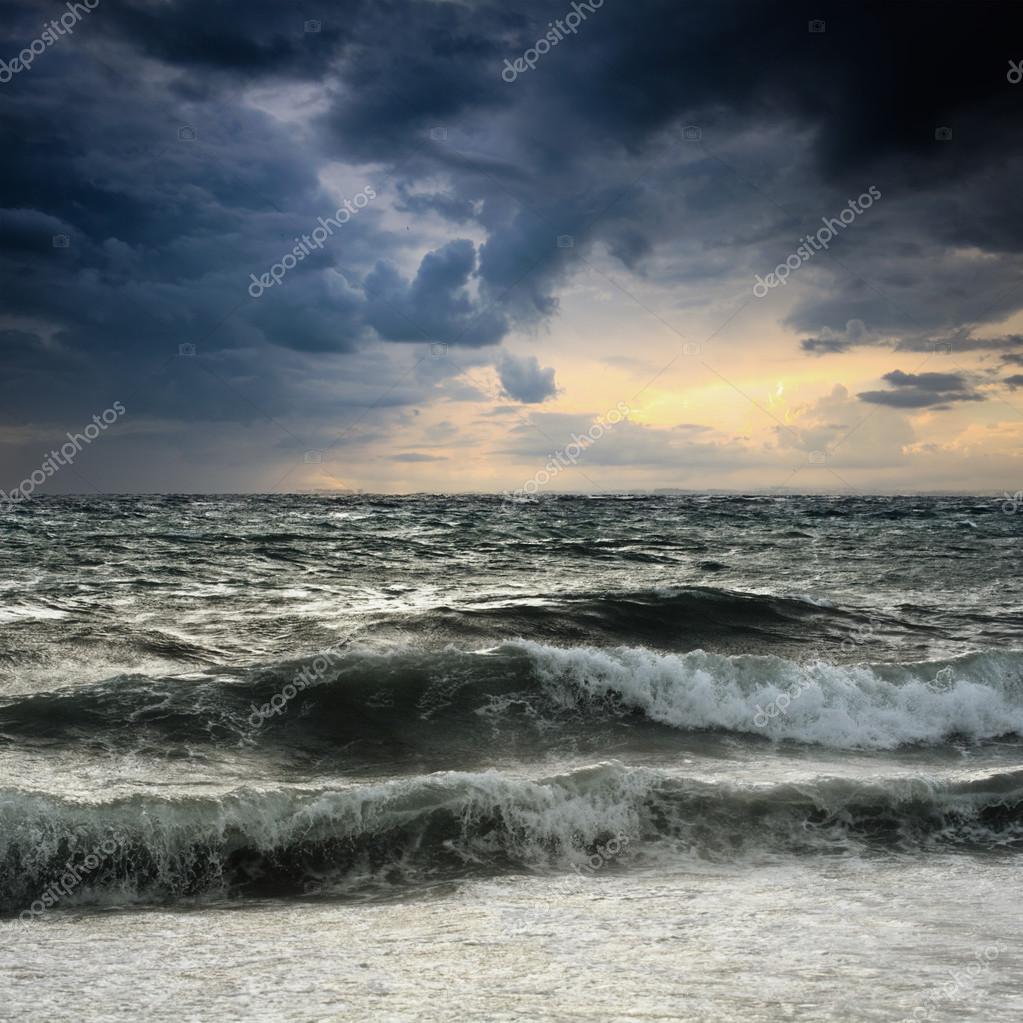 View of storm seascape Stock Photo by ©kavita 21621883