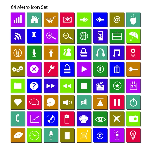 Metro Icon Set — Stock Vector © REDPIXEL #23648243