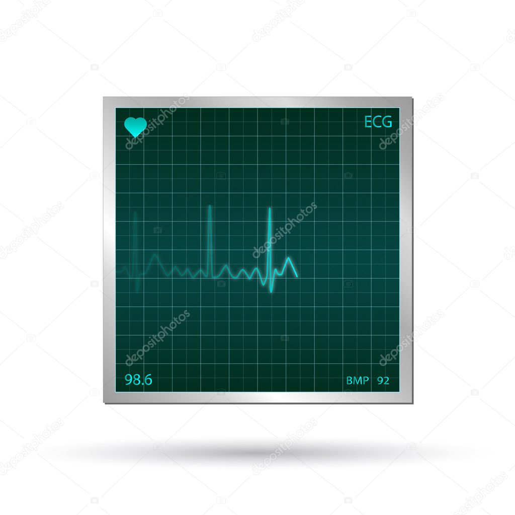 Medical ECG Stock Vector Image by ©nmarques74 #39068069