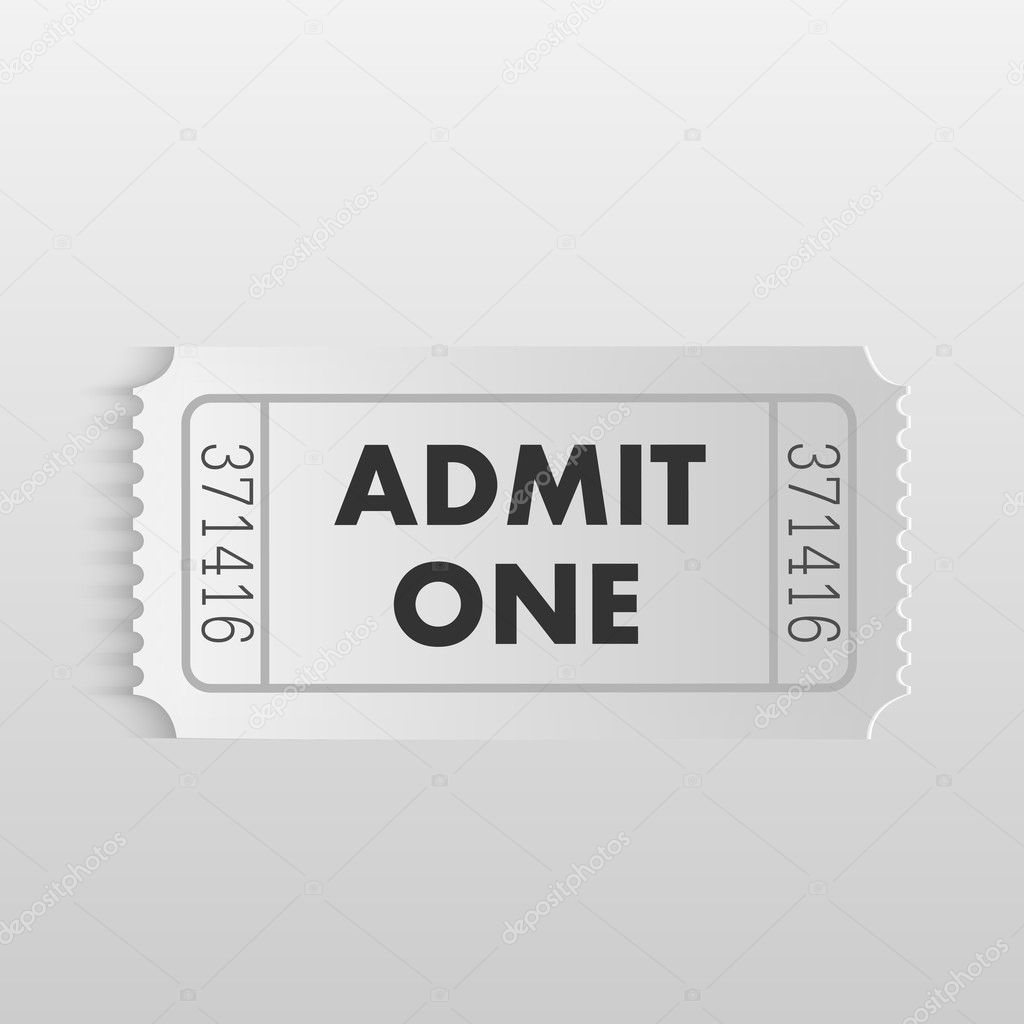 Admit One Ticket Stock Vector by ©nmarques74 44015607