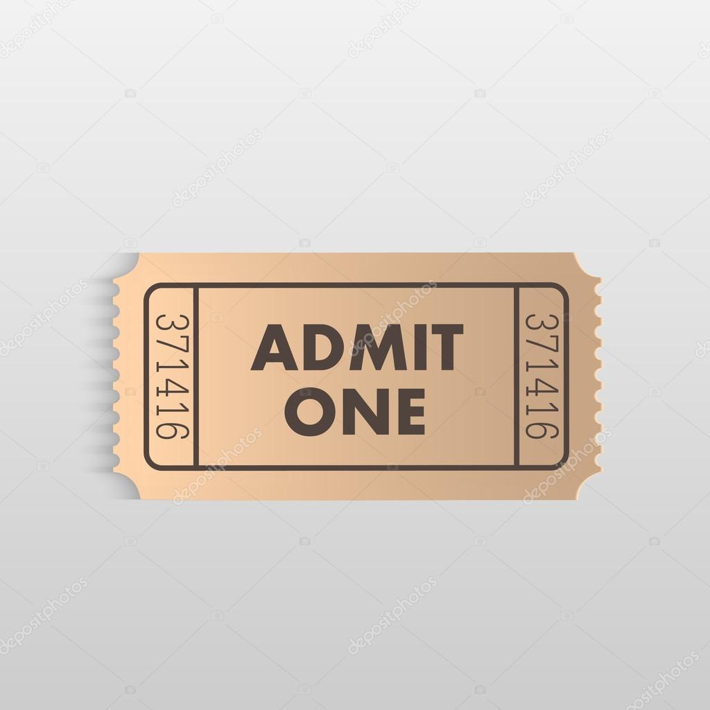Admit One Ticket Stock Vector by ©nmarques74 46534101