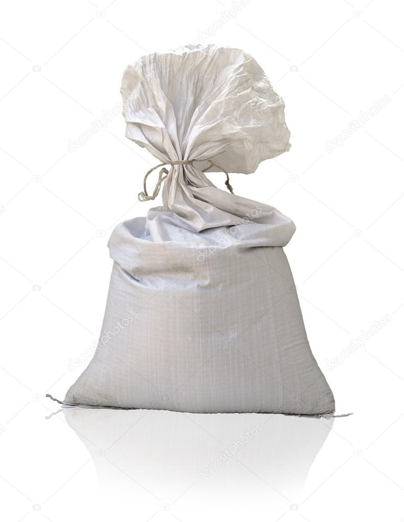 Large plastic sack on white background — Stock Photo © Marinka #42507679