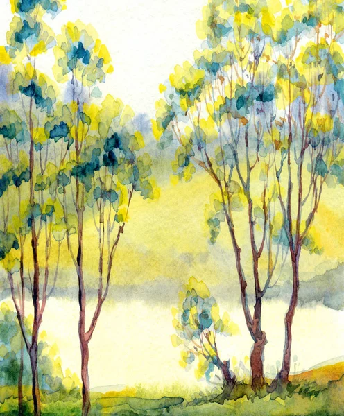 Trees watercolor Stock Photos, Royalty Free Trees watercolor Images ...