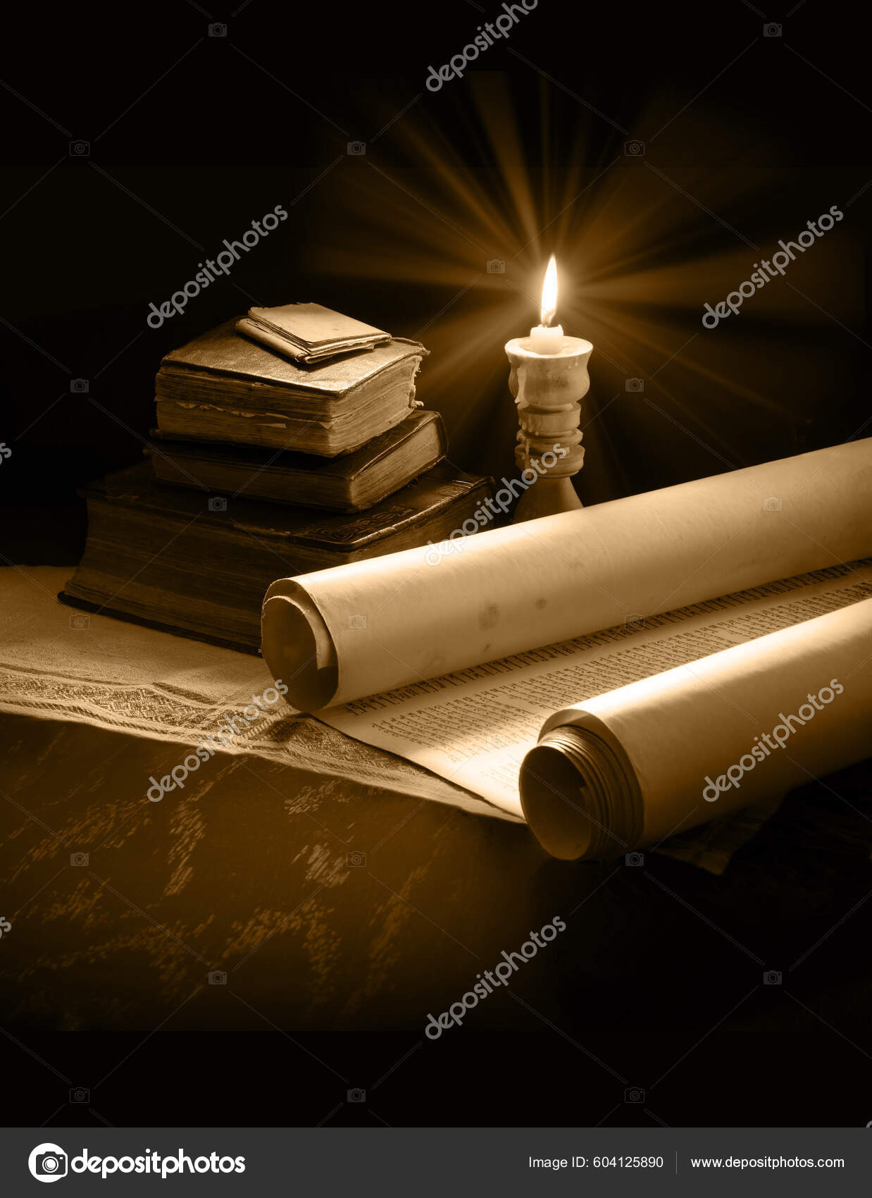 Grunge Age Dirty Rough Rustic Brown Open Psalm Pray Talmud — Stock ...