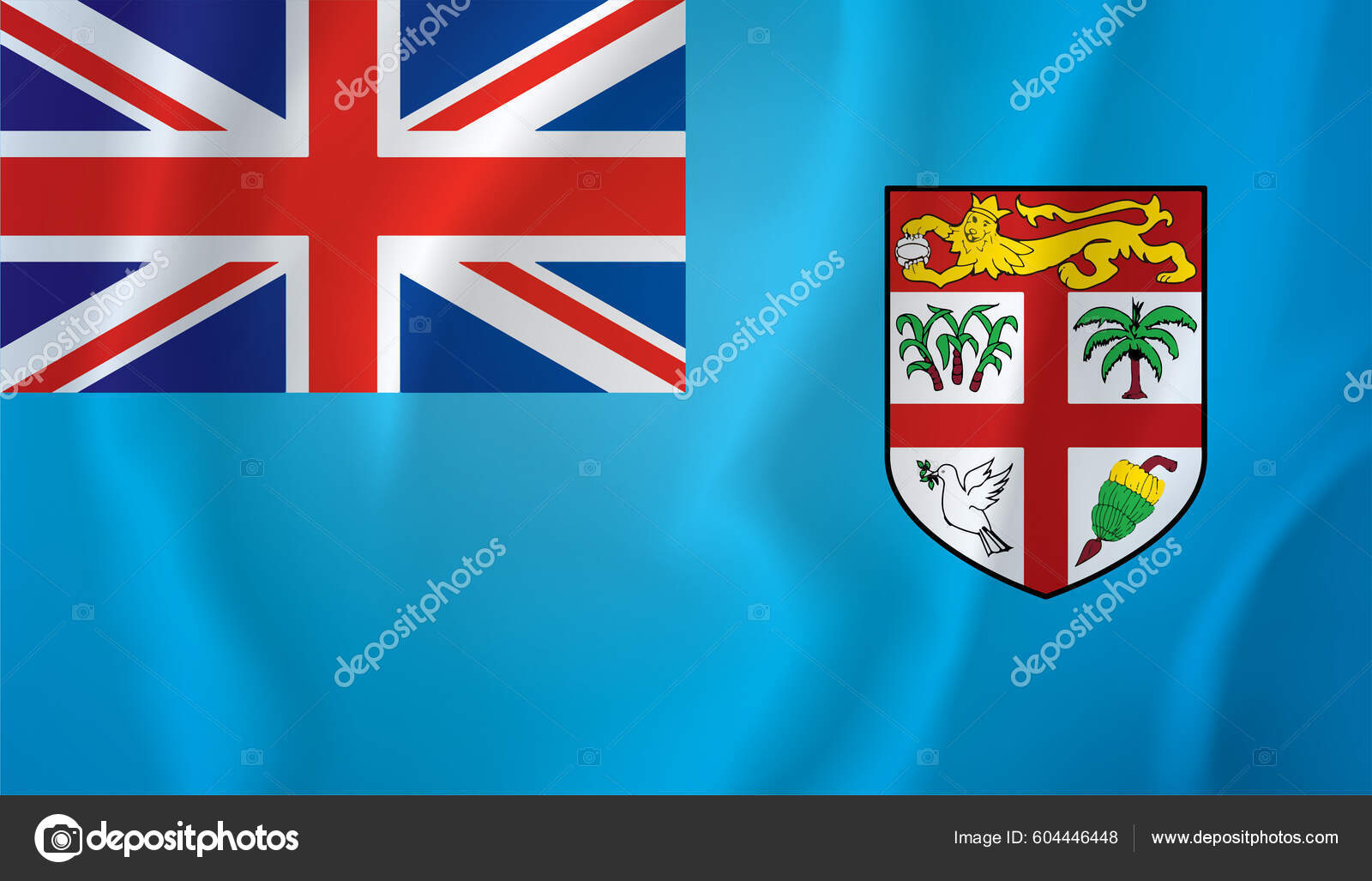 Flag Fiji Vector Drawing Sign Stock Vector Image by ©Marinka #604446448
