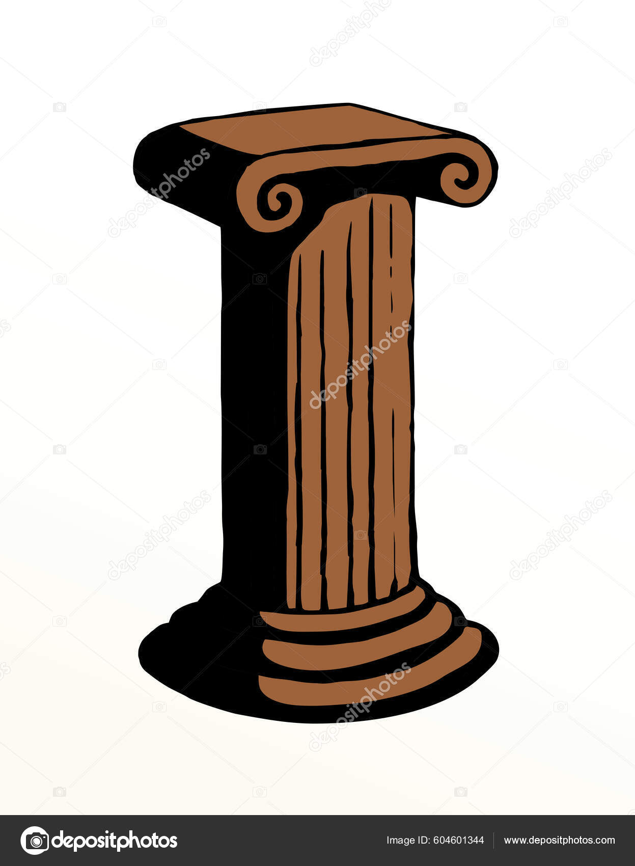 Age Doric Ornate Marble Rome Travel Temple Decor Carve Pylon Stock ...