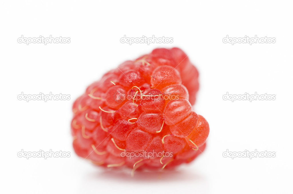Ripe red raspberry on white background Stock Photo by ©loriklaszlo 28764295