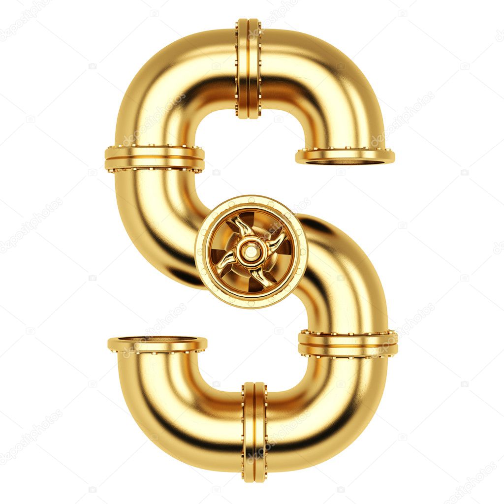 Letra S del alfabeto dorado 2022