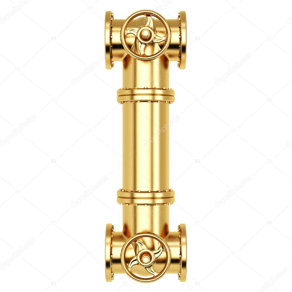 Golden Alphabet I letter — Stock Photo © dimdimich #49589389