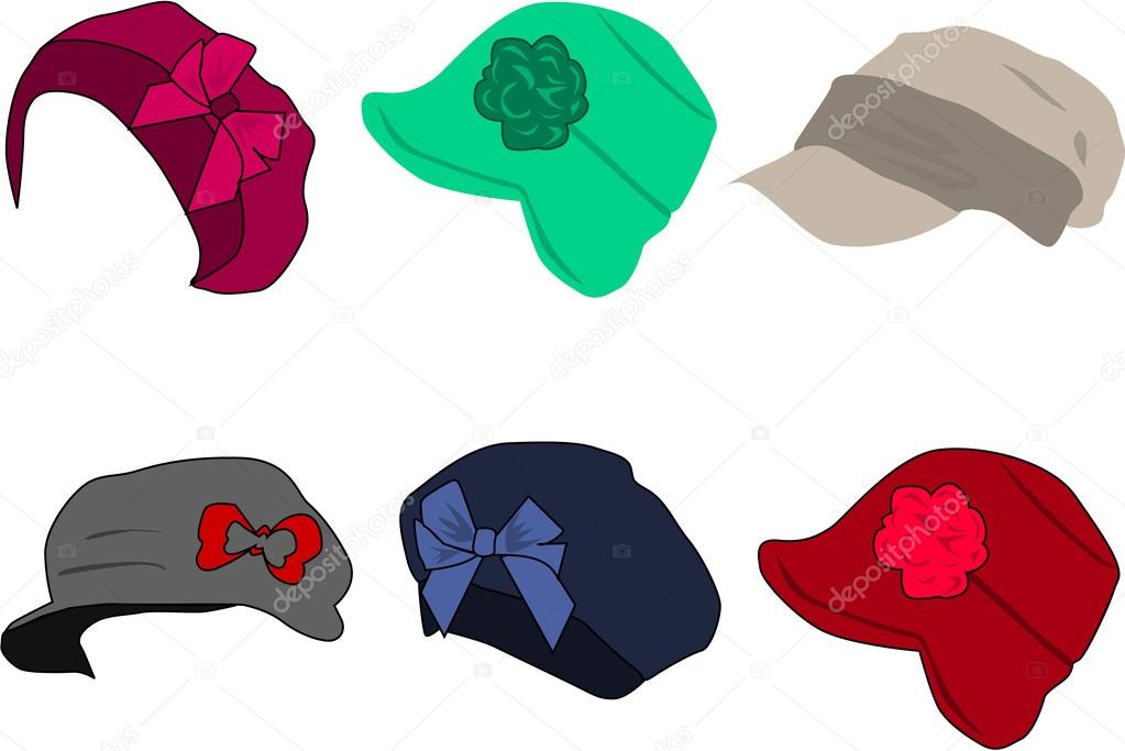 Collection of caps Stock Vector Image by ©pablonis #38984009