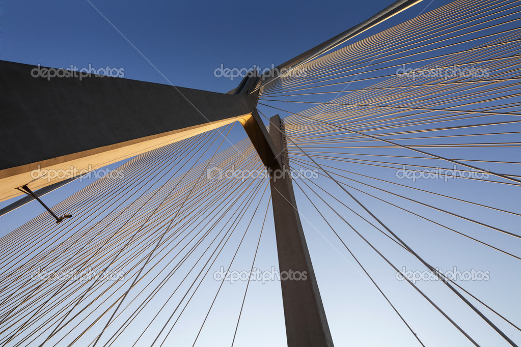 Beautiful photo of a rope bridge at sunset Stock Photo by ...