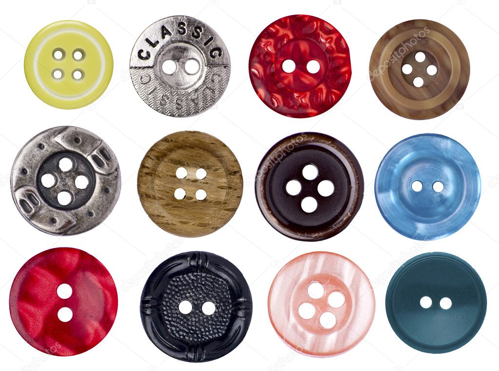 Set of old antique buttons for scrapbooking Stock Photo by ©Ferumov ...