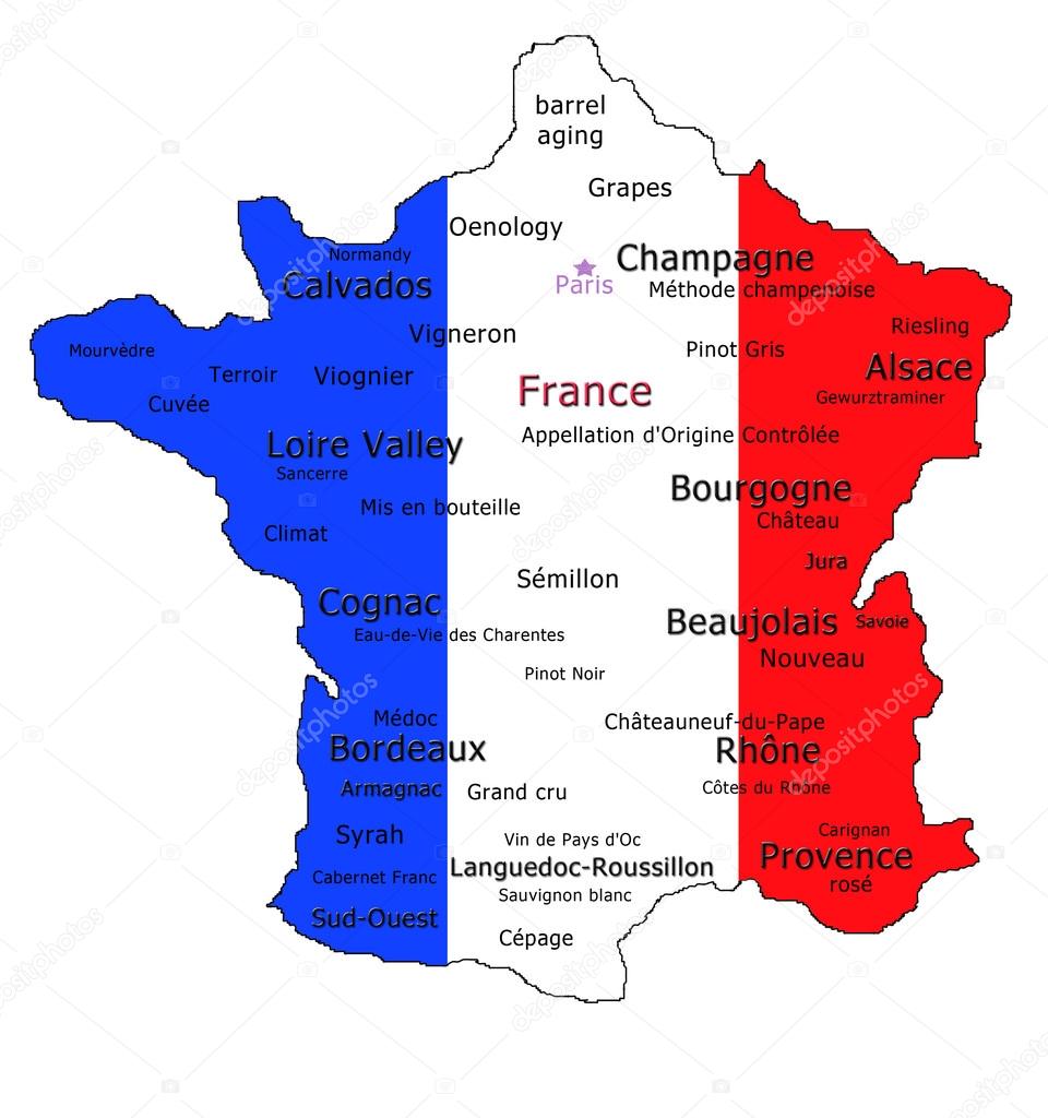 French Wine Map Stock Photo by ©scukrov 18244989